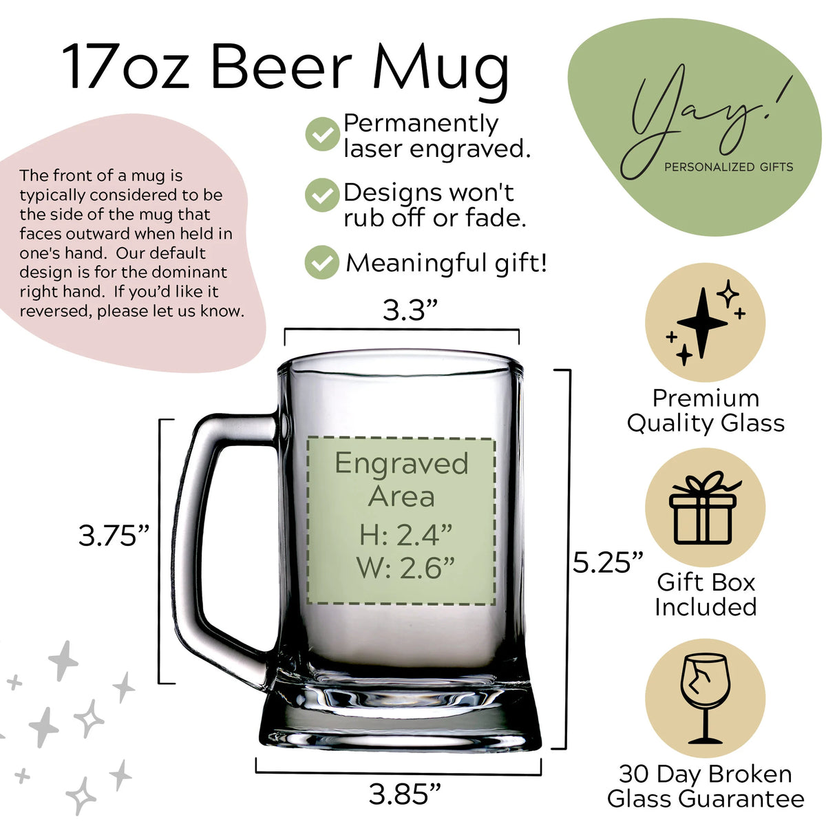 Personalized Beer Mug Engraved with Your Custom Text – Yay Personalized ...